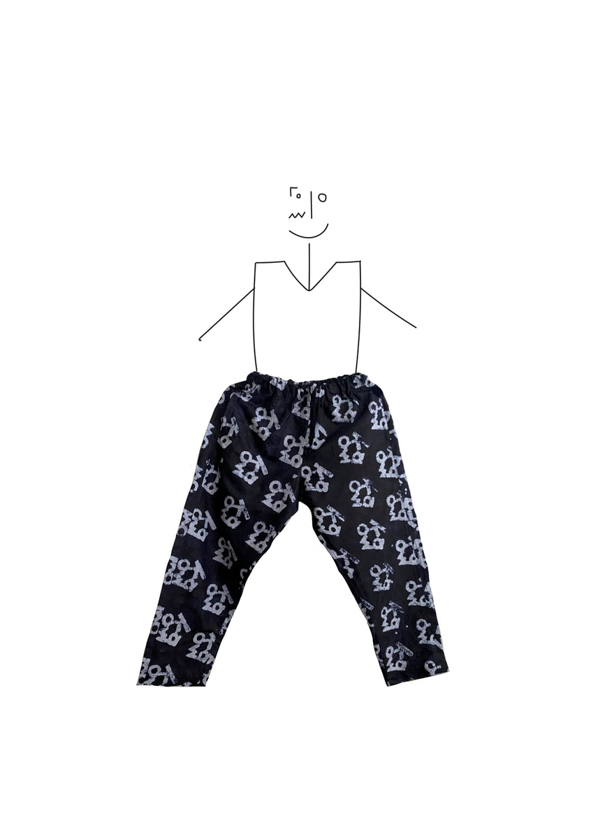 Trousers- Indigo and White Kowa print – The Kowa Studio